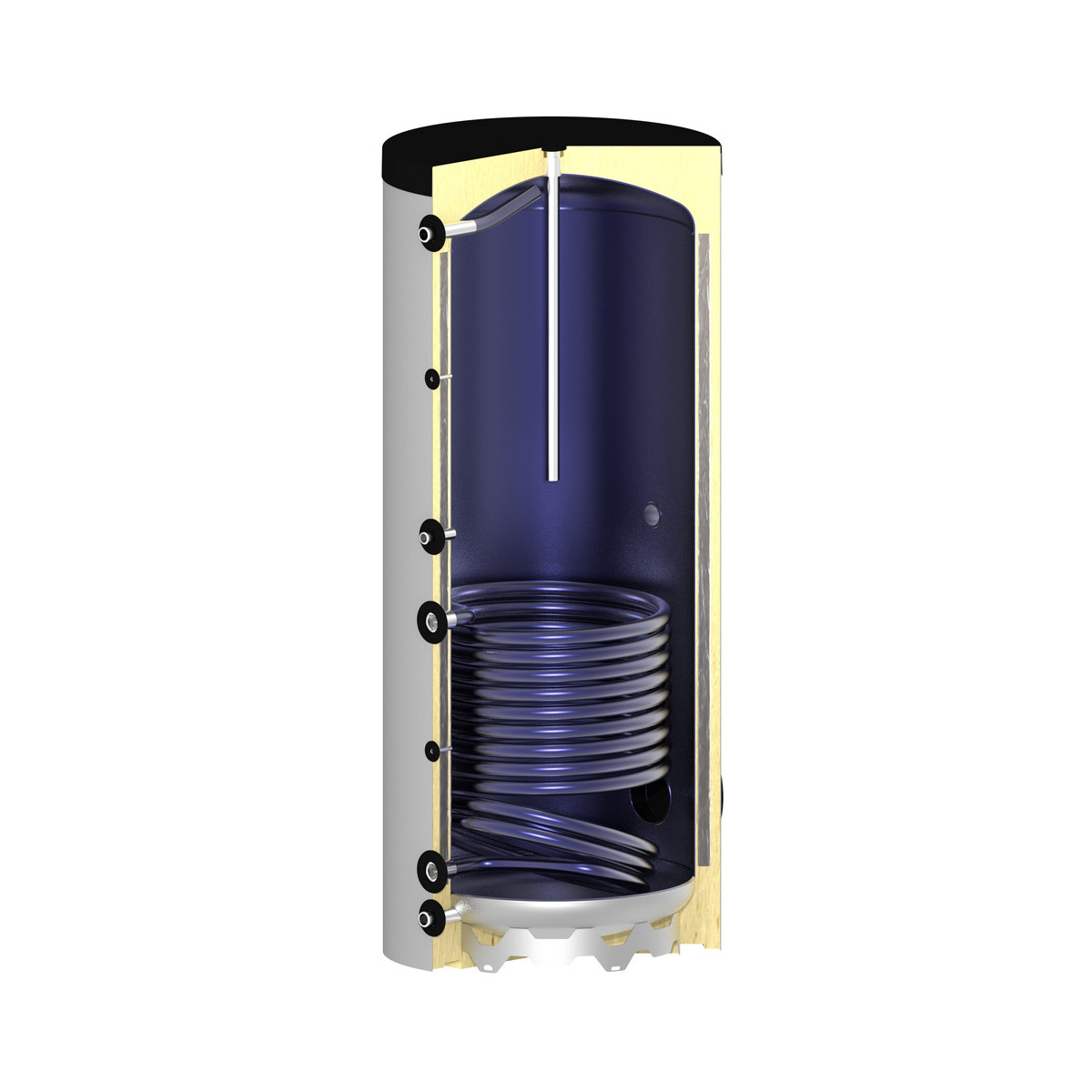 OEG hot water storage tank 400 litres with 1 smooth-pipe heat exchang