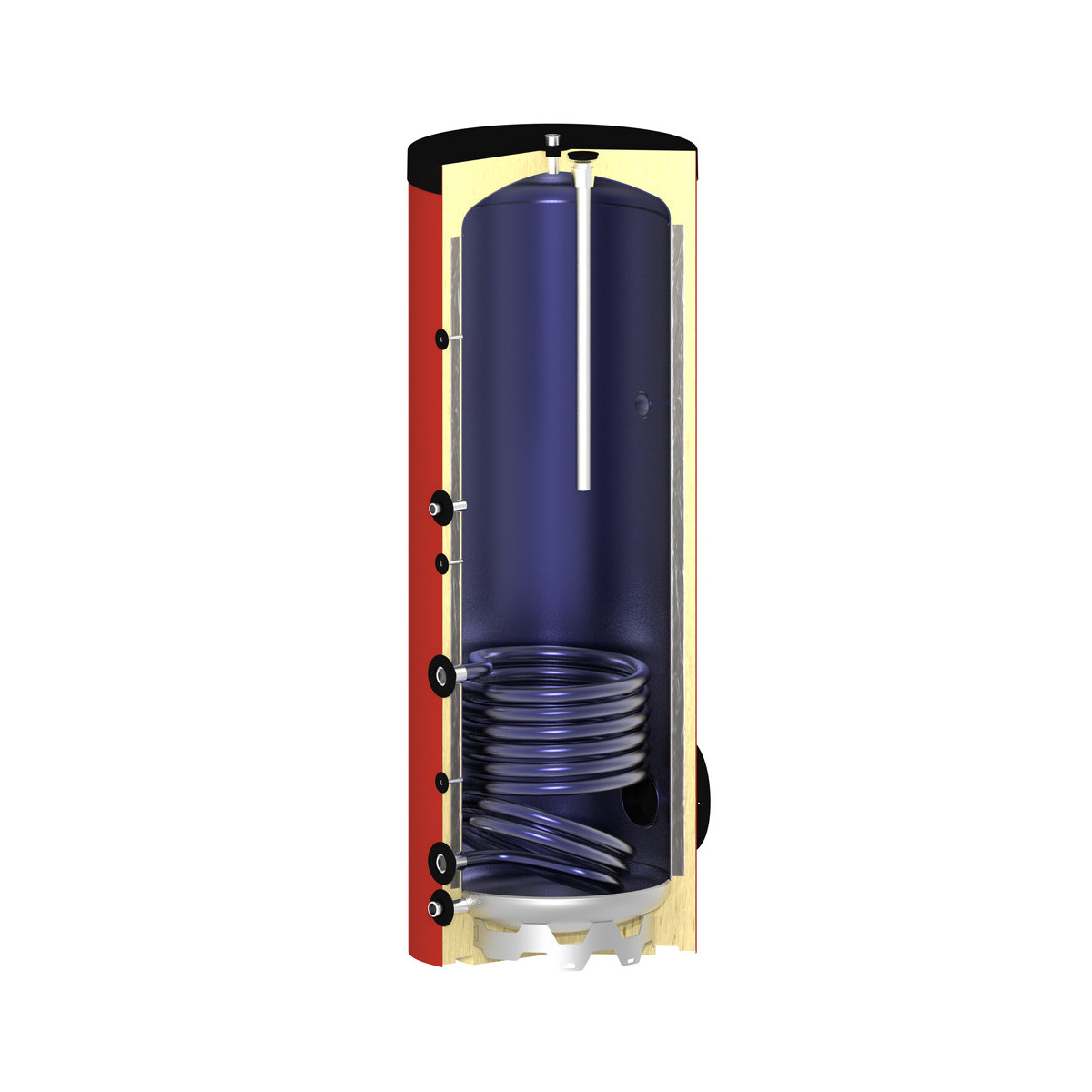 OEG Hot water storage tank 300 litres with 1 smooth pipe heat exchang