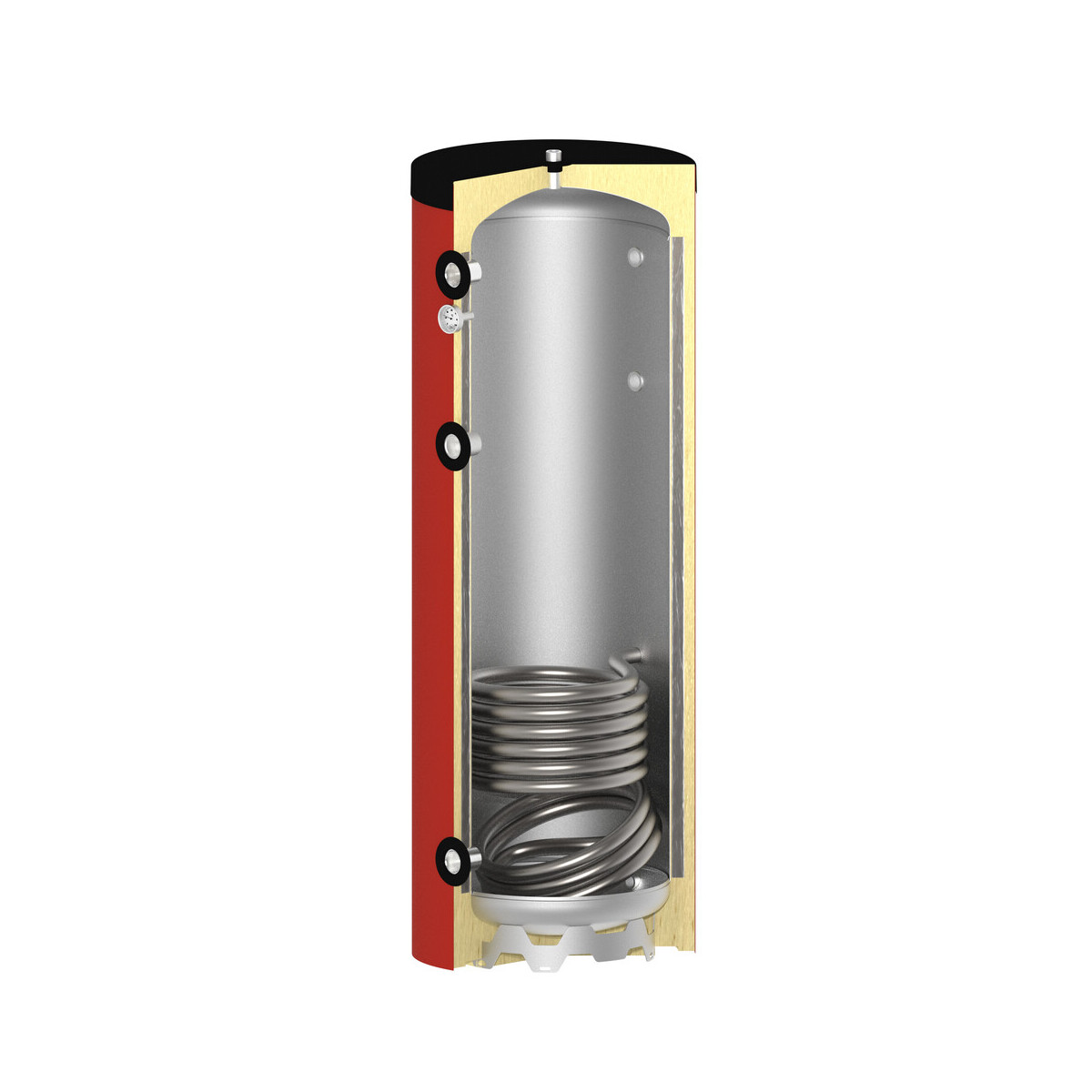 OEG Buffer storage tank 300 litres with 1 smooth pipe heat exchanger